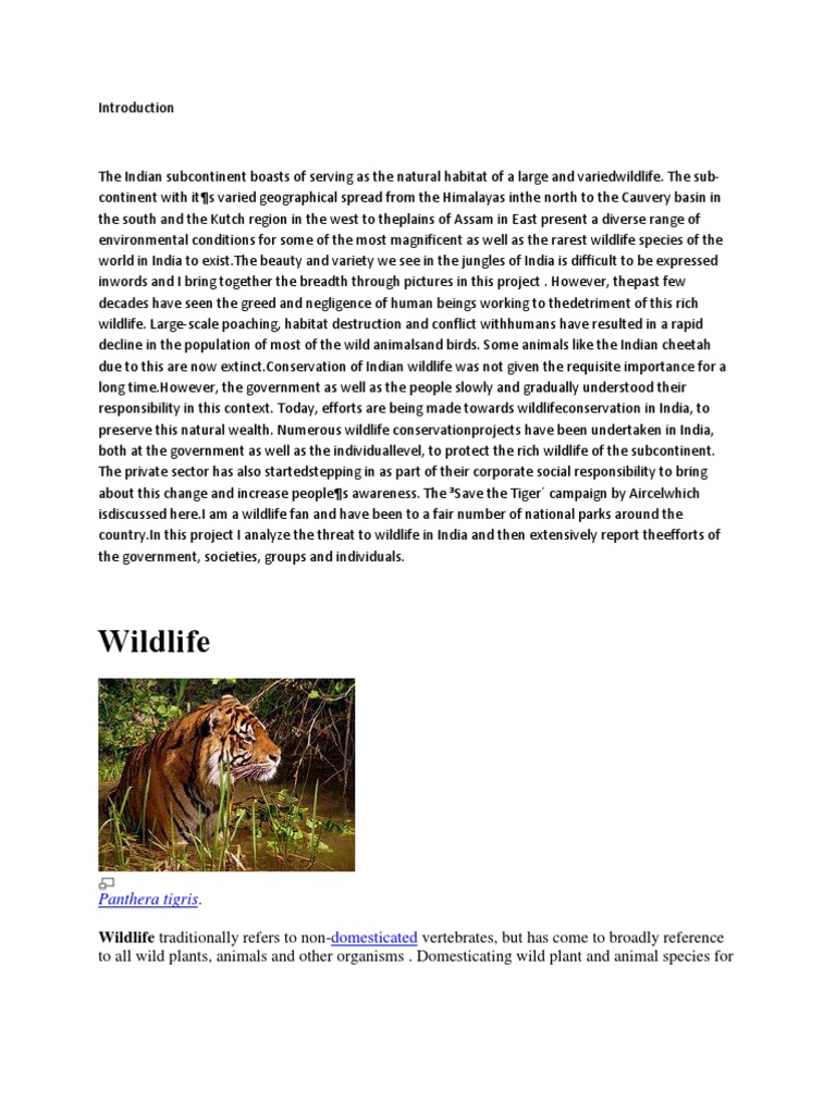 Wildlife | PDF | Wildlife | Natural Resource Management