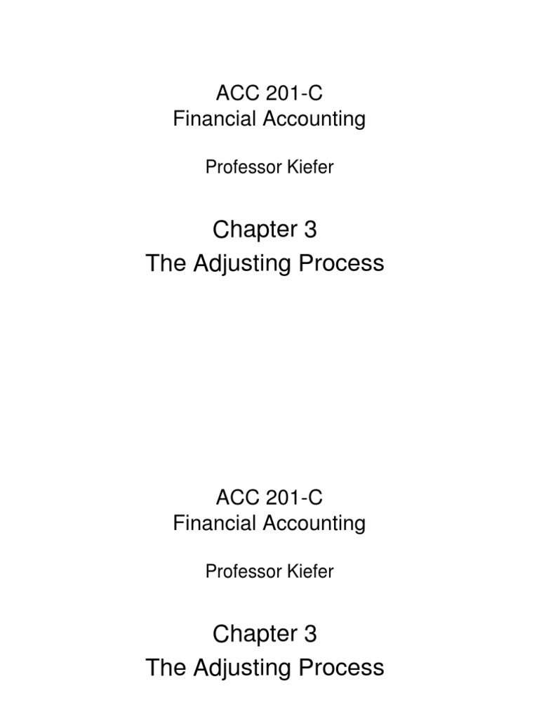 Chapter+3 the+Adjusting+Process | PDF | Deferral | Debits And Credits