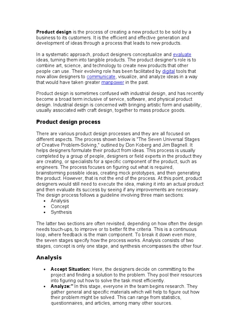 Product Design | PDF | Product Design | Engineering