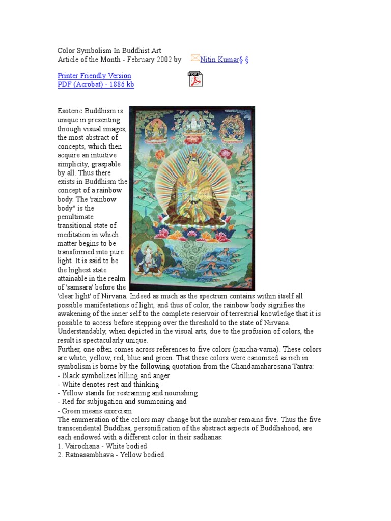 Buddhist Color Symbolism | PDF | Mandala | Yellow