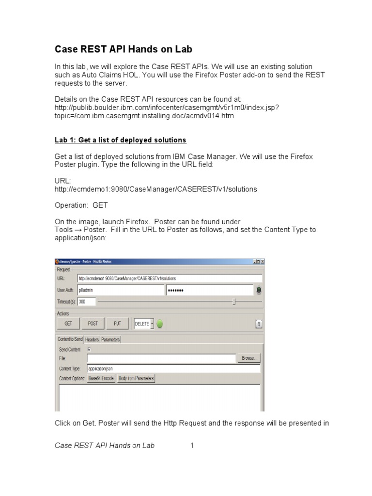 Case Rest API Lab | PDF | Hypertext Transfer Protocol | Representational State Transfer