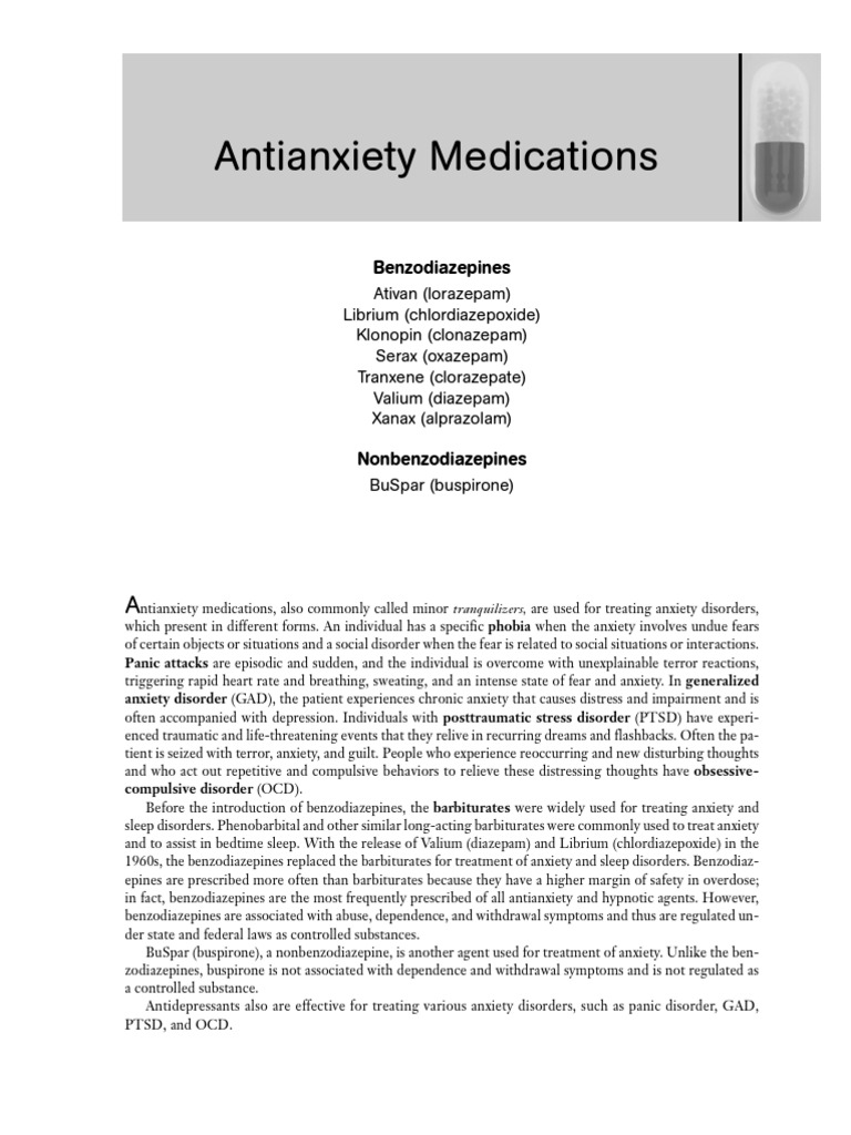 Anti Anxiety Medications | Benzodiazepine | Anxiety Disorder