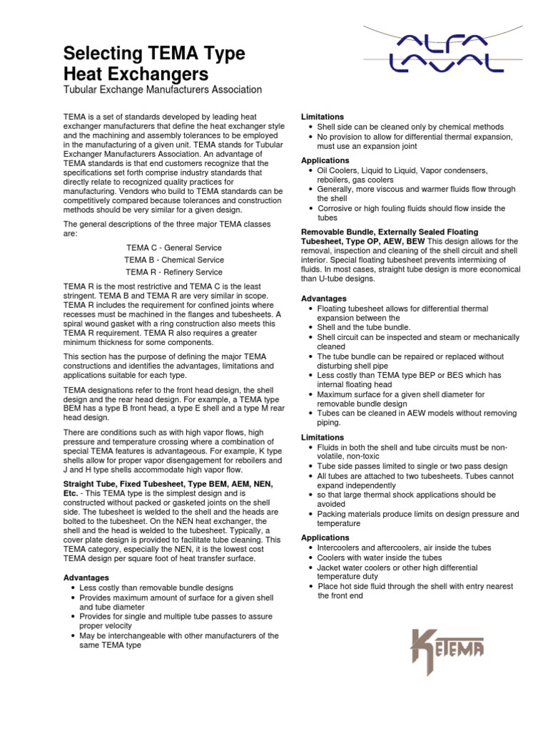 Selecting TEMA heat exchangers - 07.10.pdf | Heat Exchanger ...