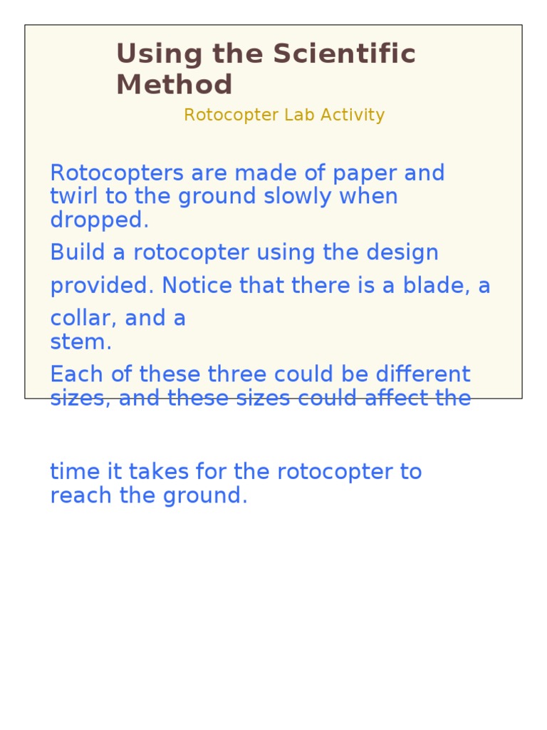 Rotocopter Lab | PDF