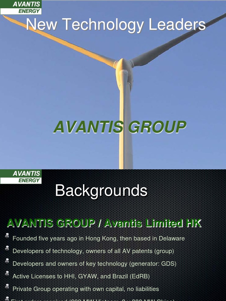 Short Overview Avantis | PDF | Wind Power | Wind Turbine
