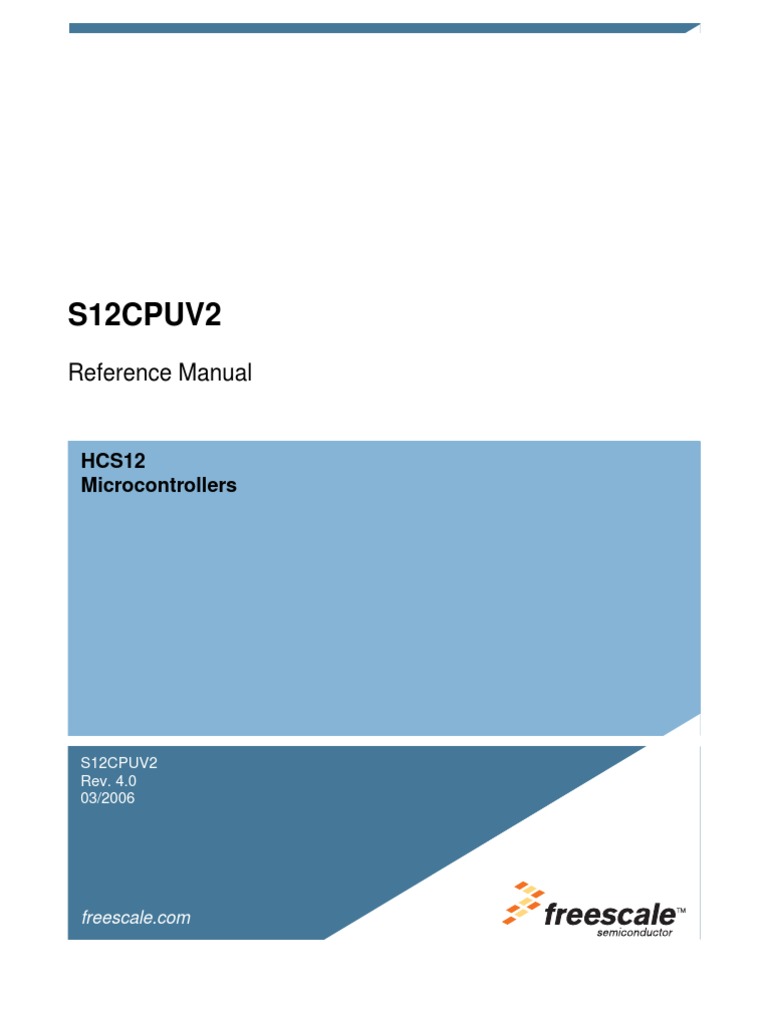 S12CPUV2 ReferenceManual | PDF | Instruction Set | Central Processing Unit
