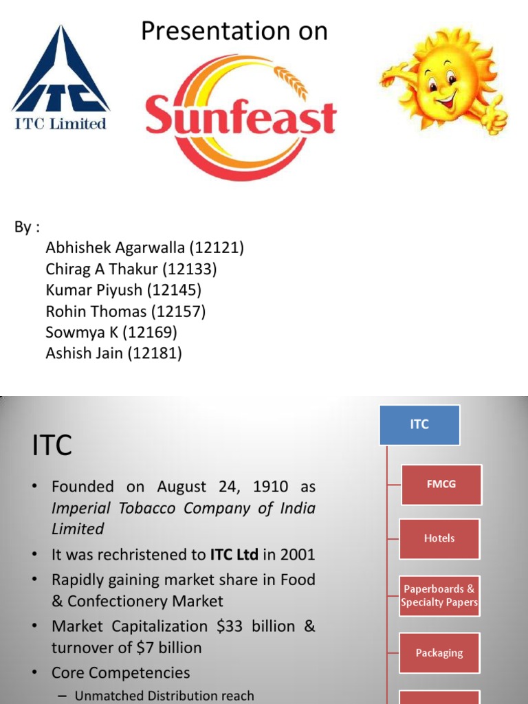 ITC Sunfeast Biscuit Brand Presentation | PDF | Brand | Foods