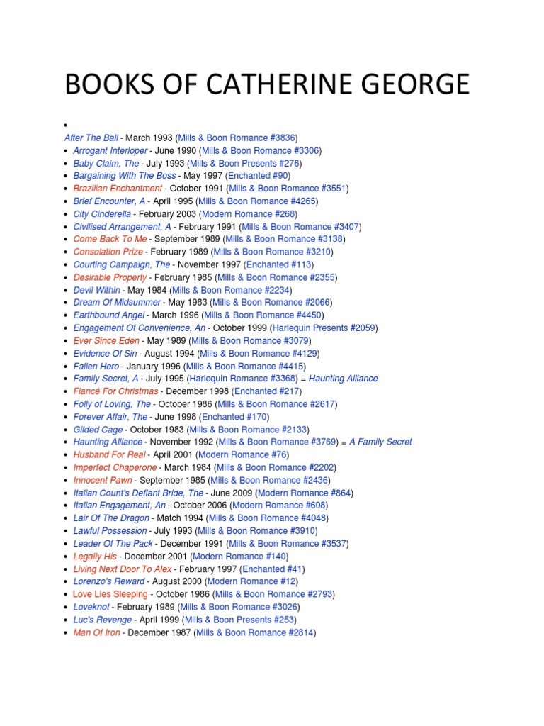 Books of Catherine George | PDF