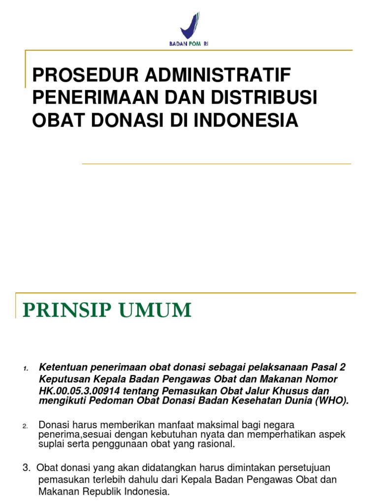 Prosedur Obat Donasi | PDF