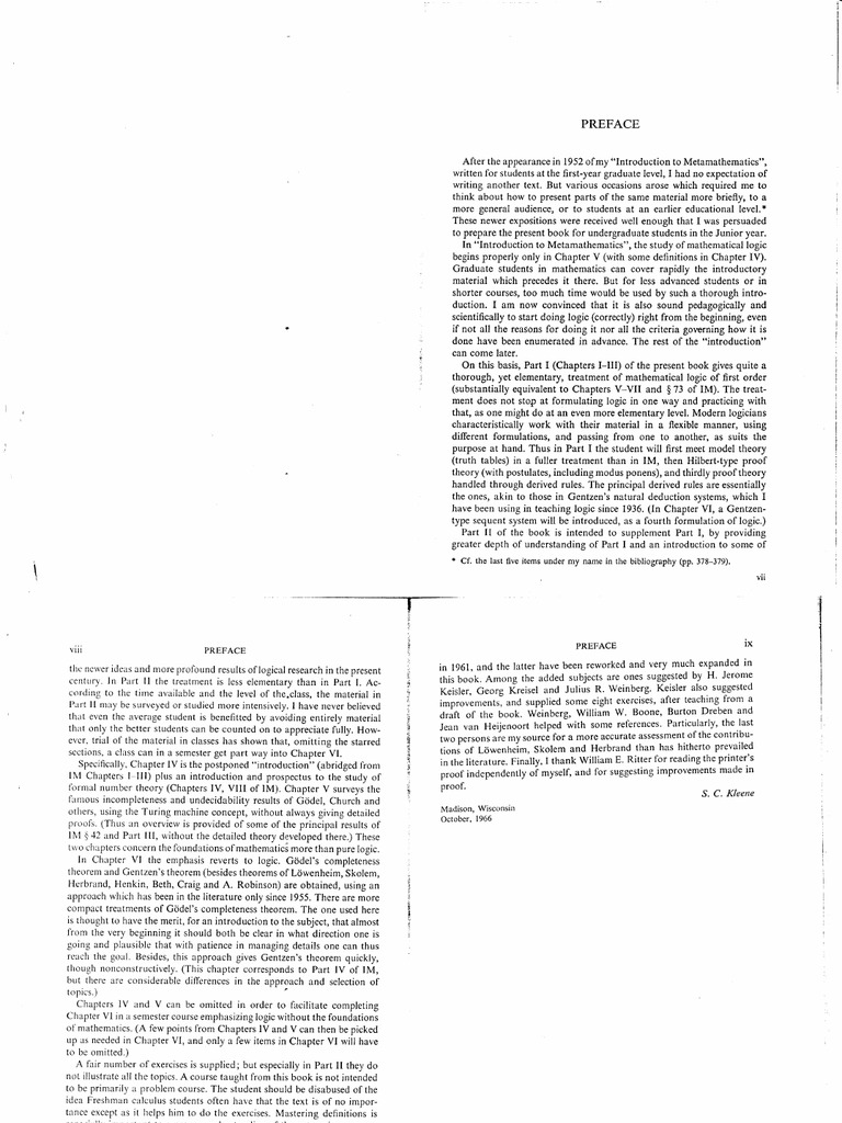 Kleene. .Mathematical - Logic | PDF