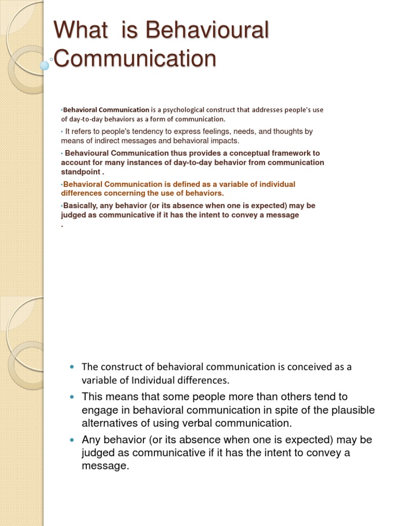 What Is Behavioural Communication Final | PDF | Symbols | Aggression