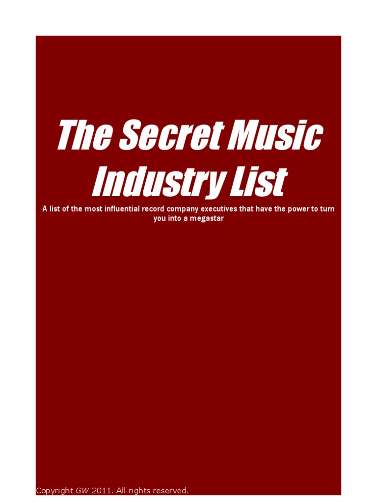 Music Industry Contact List | PDF