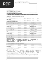 Arms License Application Form PK SINDH | PDF | Projectiles | Projectile ...
