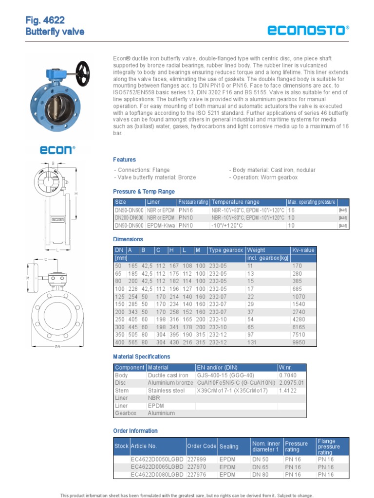 Data Sheet Econosto | PDF