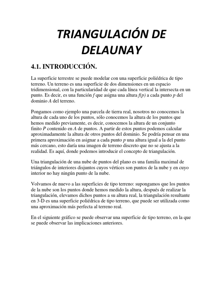Triangulación de Delaunay | PDF | Geometría triangular | Conceptos ...