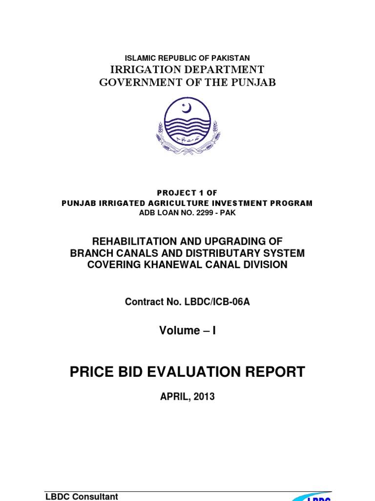 bid evaluation report | Exchange Rate | Asian Development Bank | Free ...