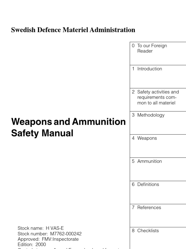 Guns, Weapons & Ammunition Safety Manual (2000) | PDF | Rocket | Ammunition