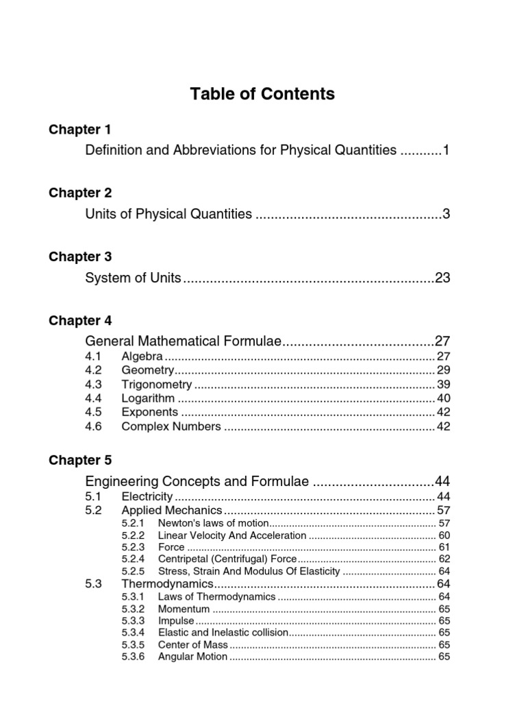 Physics & Engineering Formulas Guide | PDF | Troy Weight | Acceleration
