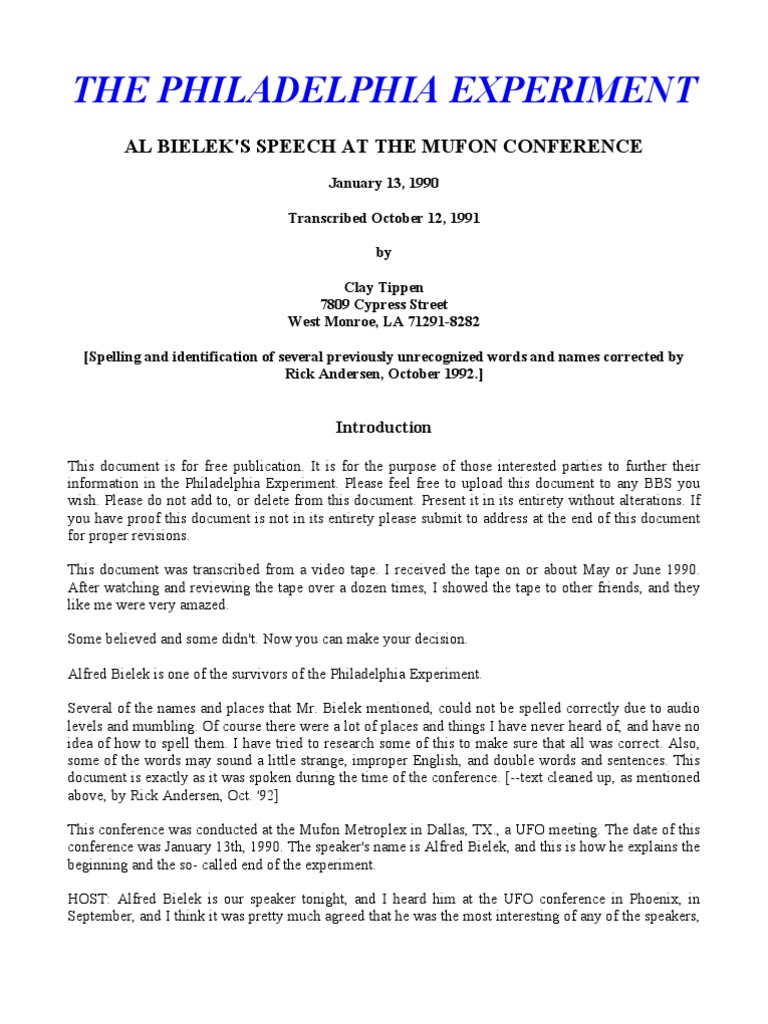 The Philadelphia Experiment | PDF | Nikola Tesla | Naval Mine