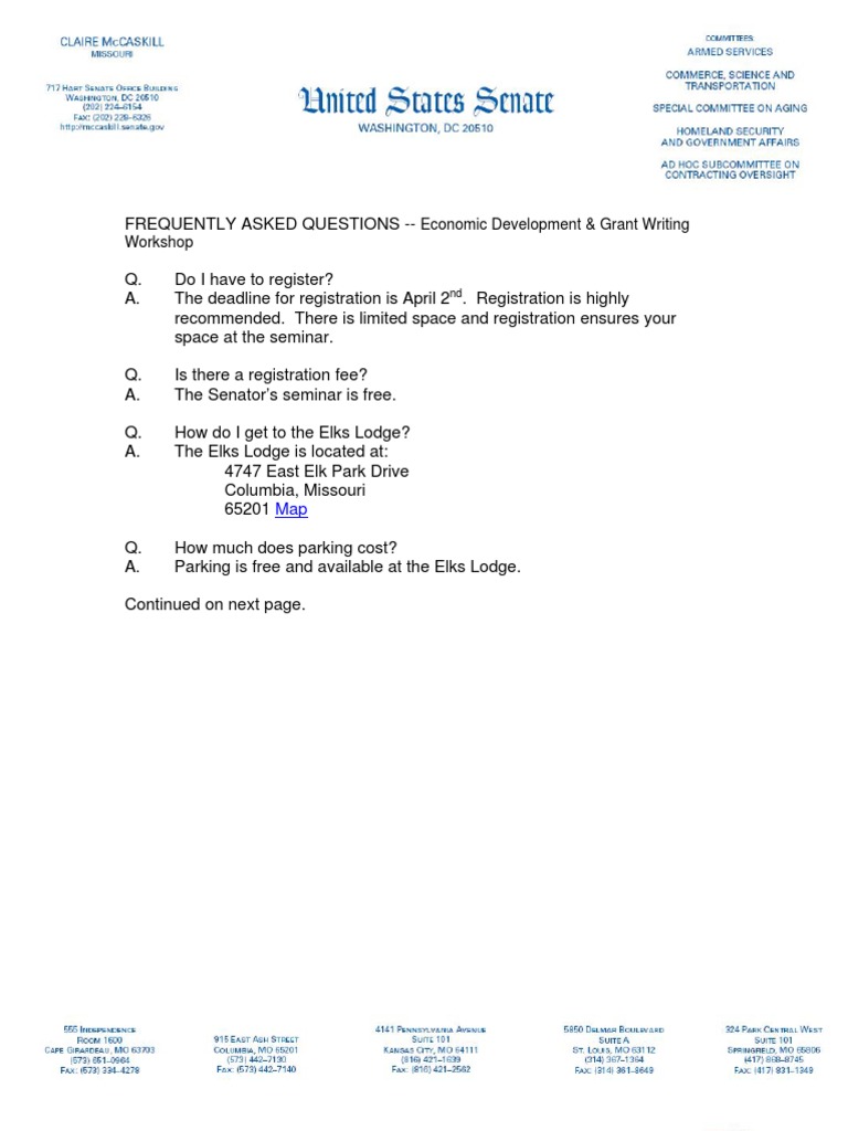 Economic Development Workshop FAQs | PDF
