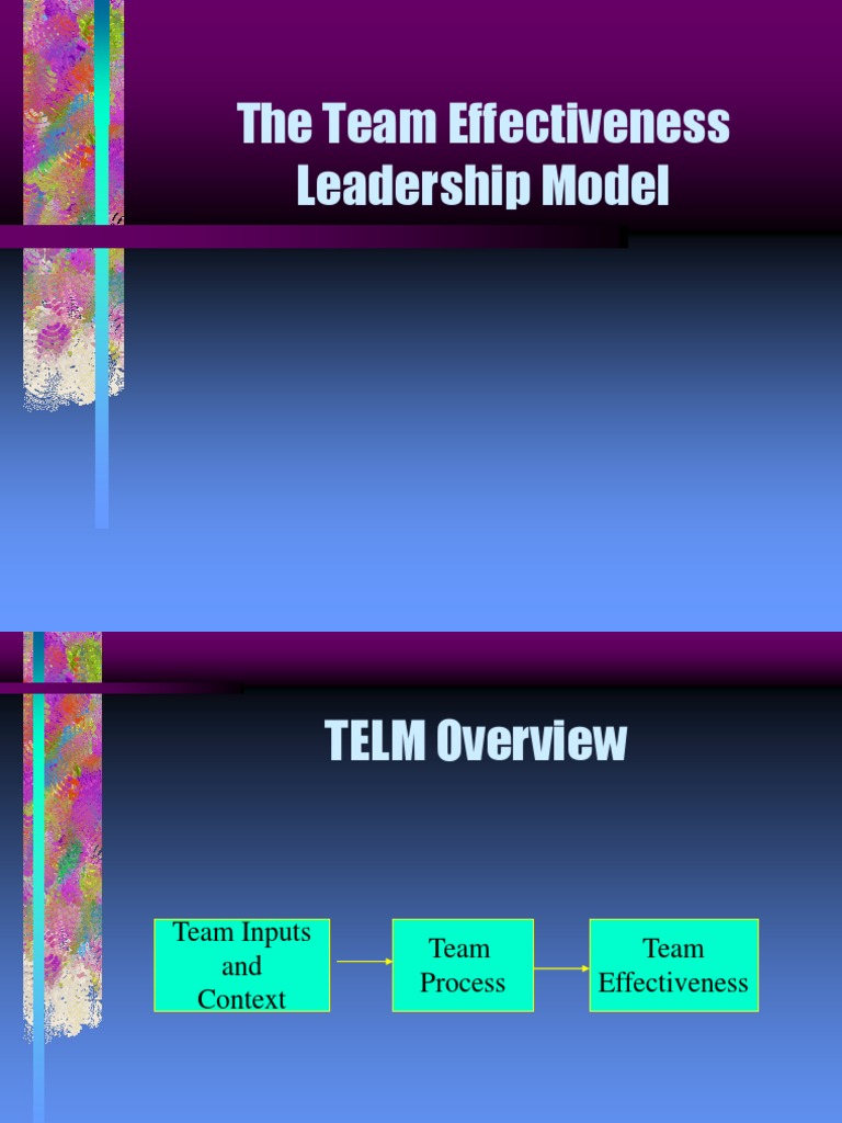Team Effectiveness Leadership Model | PDF