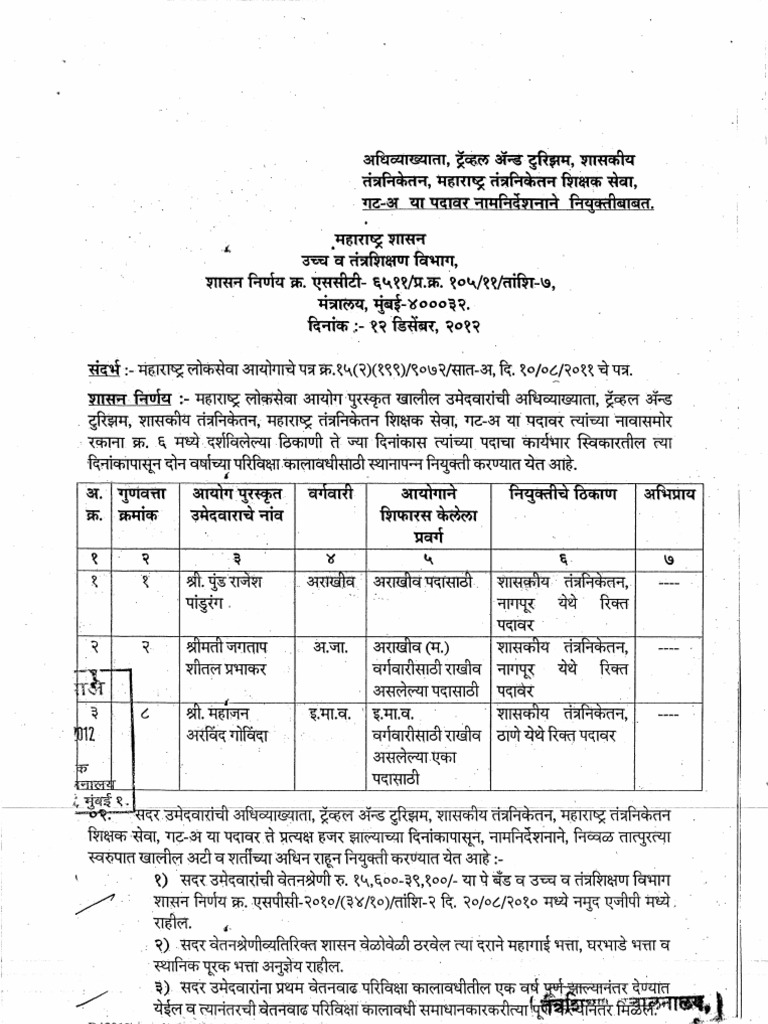 Appointment Order Format-Govt PDF | PDF