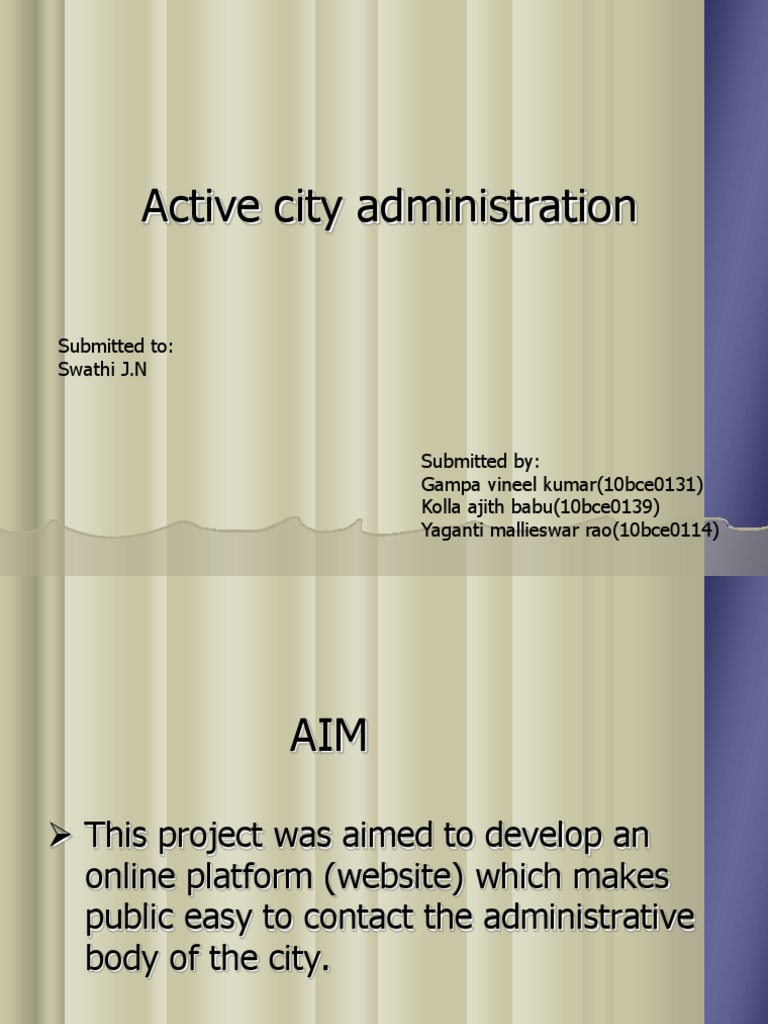Online Platform for City Administration | PDF