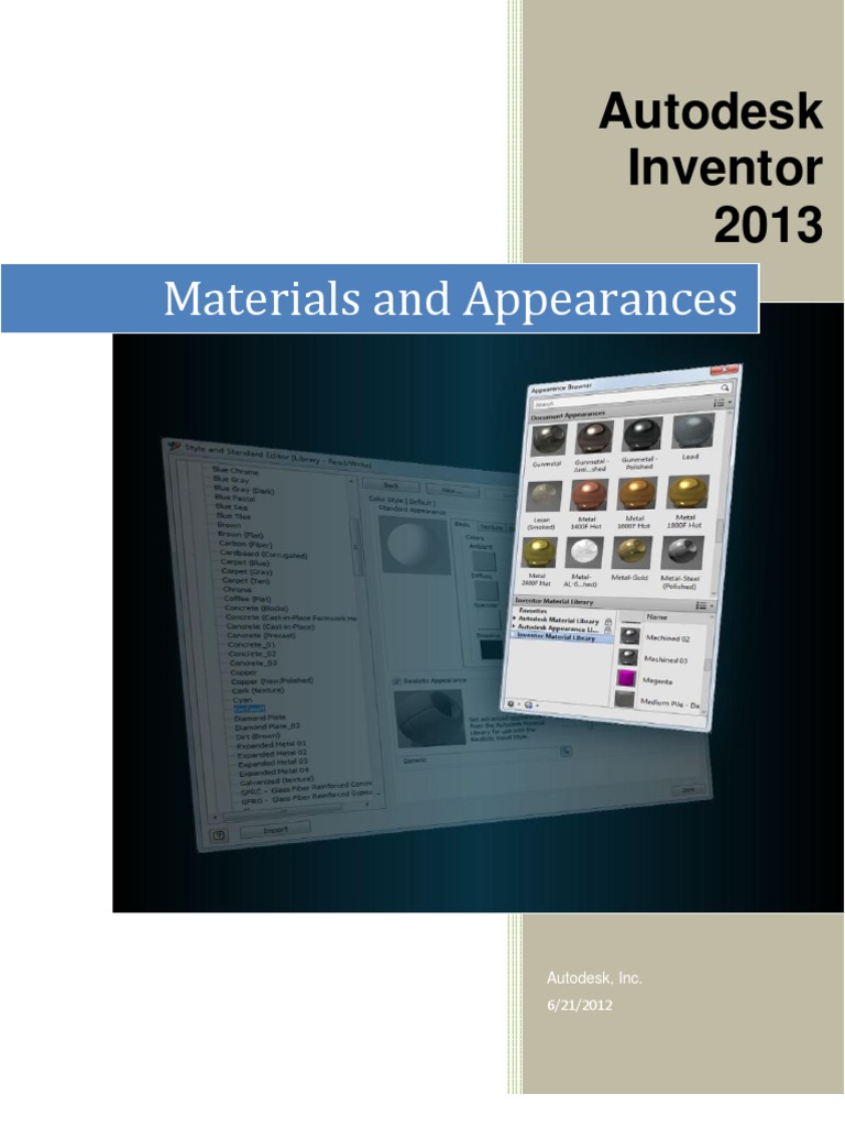 Autodesk Inventor 2013 Materials And Appearances Pdf Library
