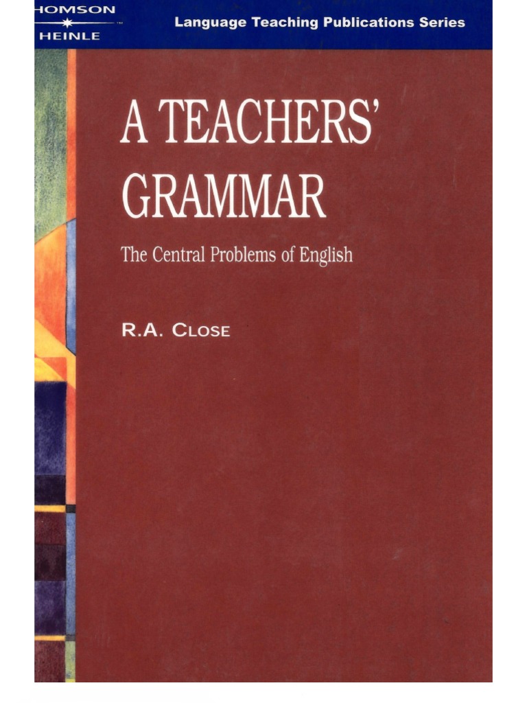 A Teacher S Grammar PDF | PDF | Verb | English Grammar