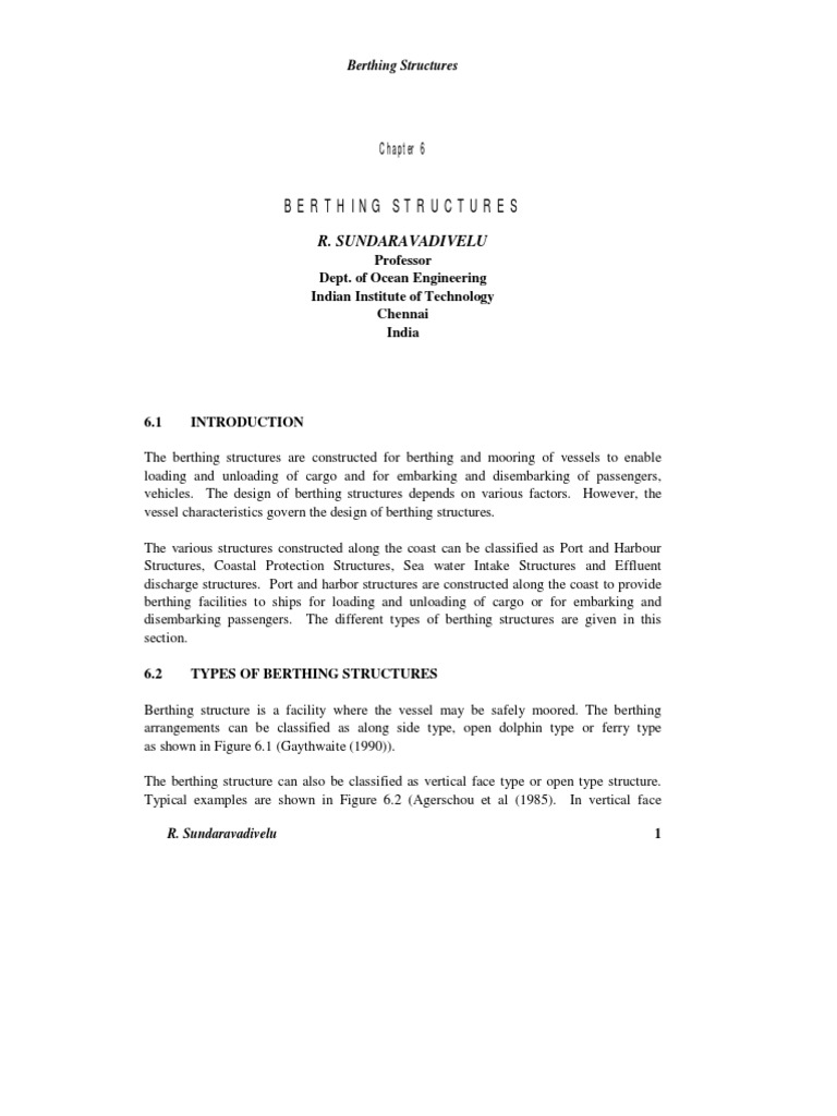 Types of Berthing Structures Explained | PDF | Wharf | Deep Foundation