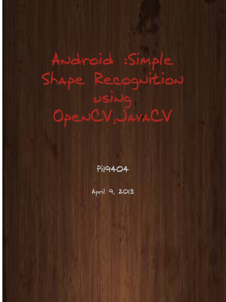 Android Shape Classification Using Opencv Javacv And Svm Pdf Areas Of Computer Science
