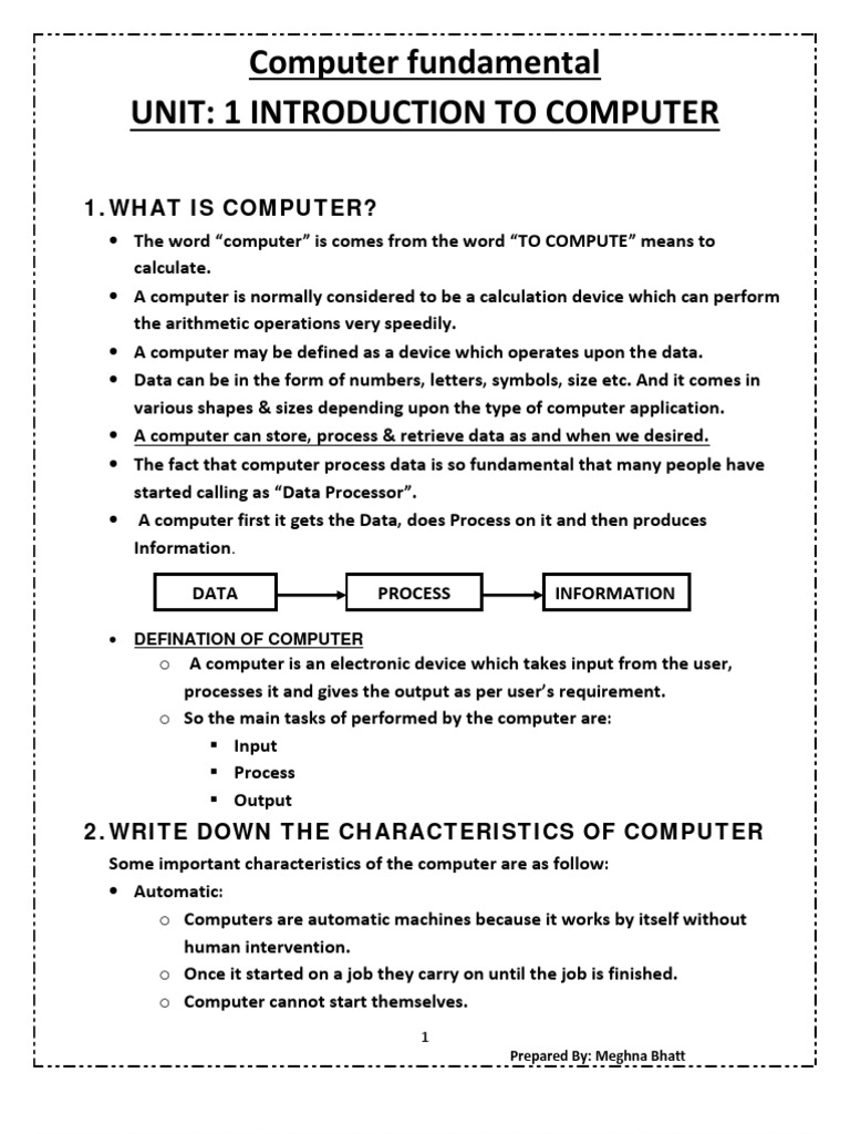 Computer Fundamental | PDF | Multi Core Processor | Printer (Computing)