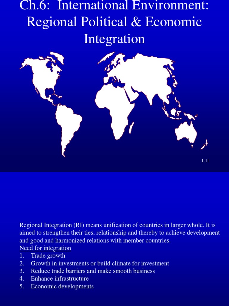 Regional Economic Integration | PDF | Economic Integration | Regional ...