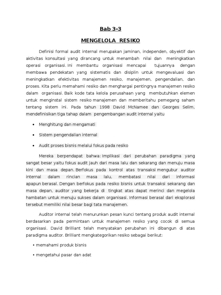 Handbook Manajemen Risiko | PDF