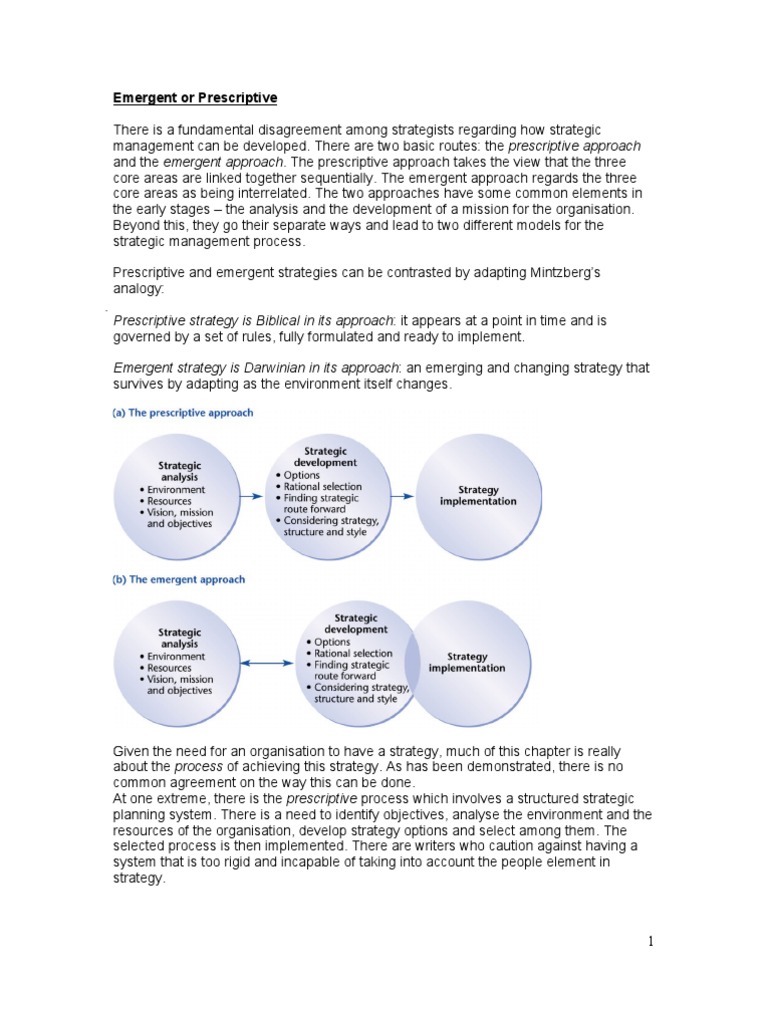 Emergent or Prescriptive Formulation | PDF | Strategic Management | Thought