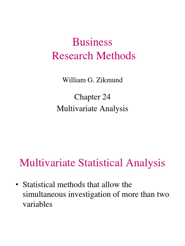 Ch 24 Multi Variate Pdf Dependent And Independent Variables 3761
