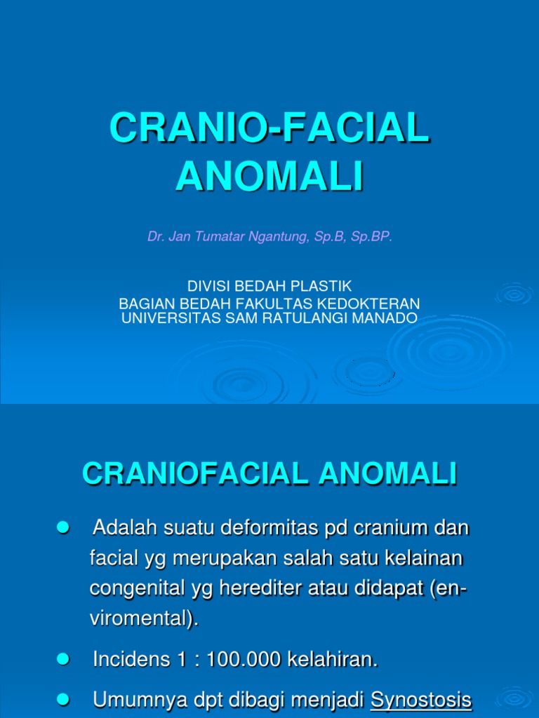 Craniofacial Anomalies Overview | PDF
