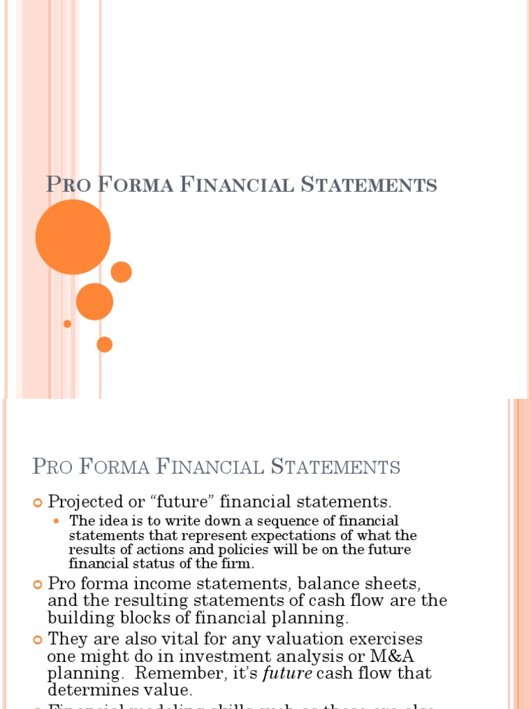 ProForma NT | PDF | Balance Sheet | Income Statement