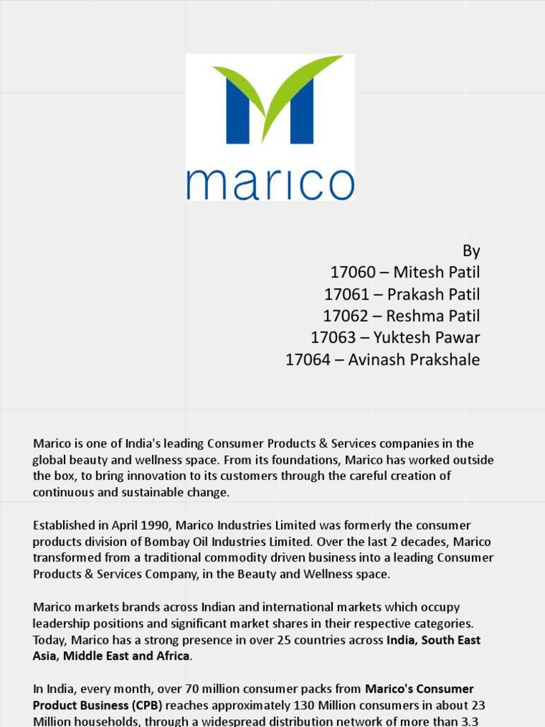 MARICO | PDF | Brand | Microeconomics