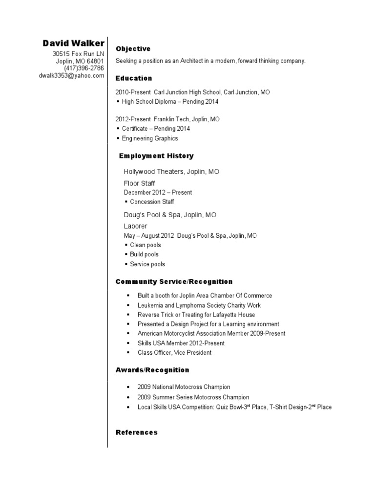 Resume - David Walker | PDF | Art