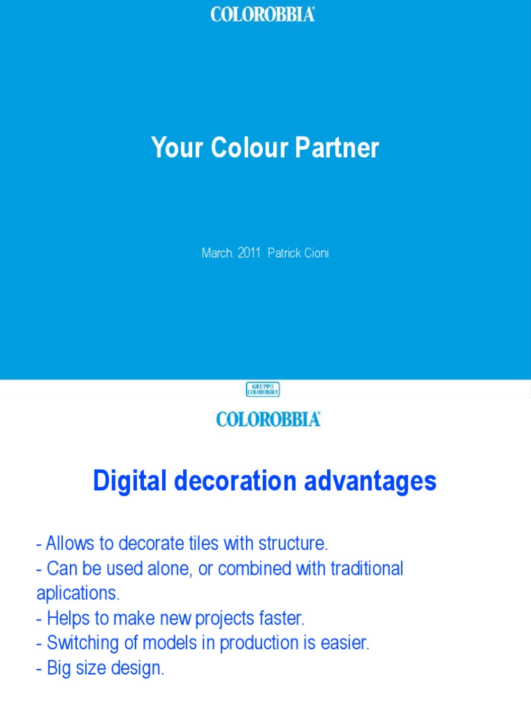 Colorobbia Digital Inks | PDF | Art Media | Graphic Design