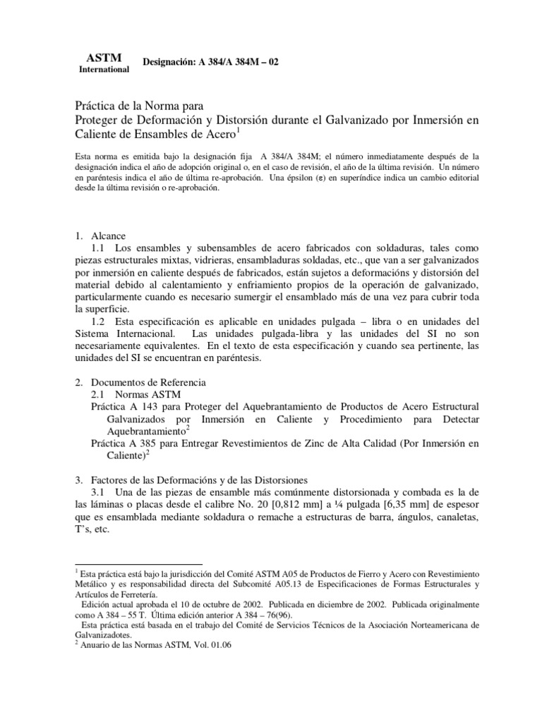 Astm A384 | PDF | Soldadura | Construcción