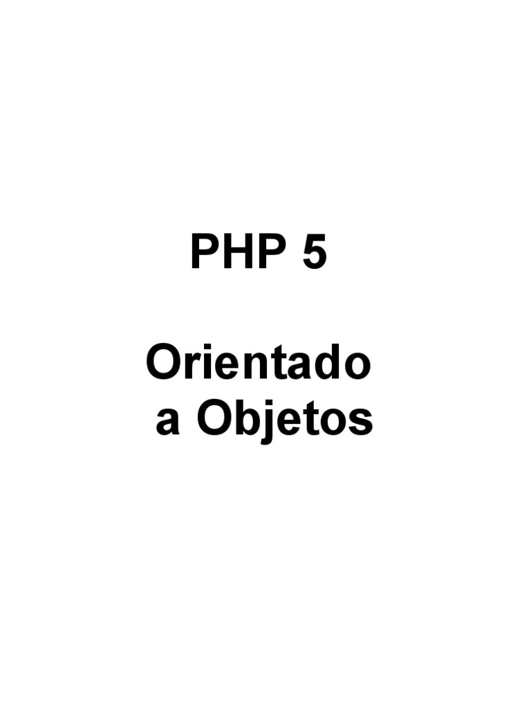 40 Php Orientado A Objetos Pdf Classe Programação De