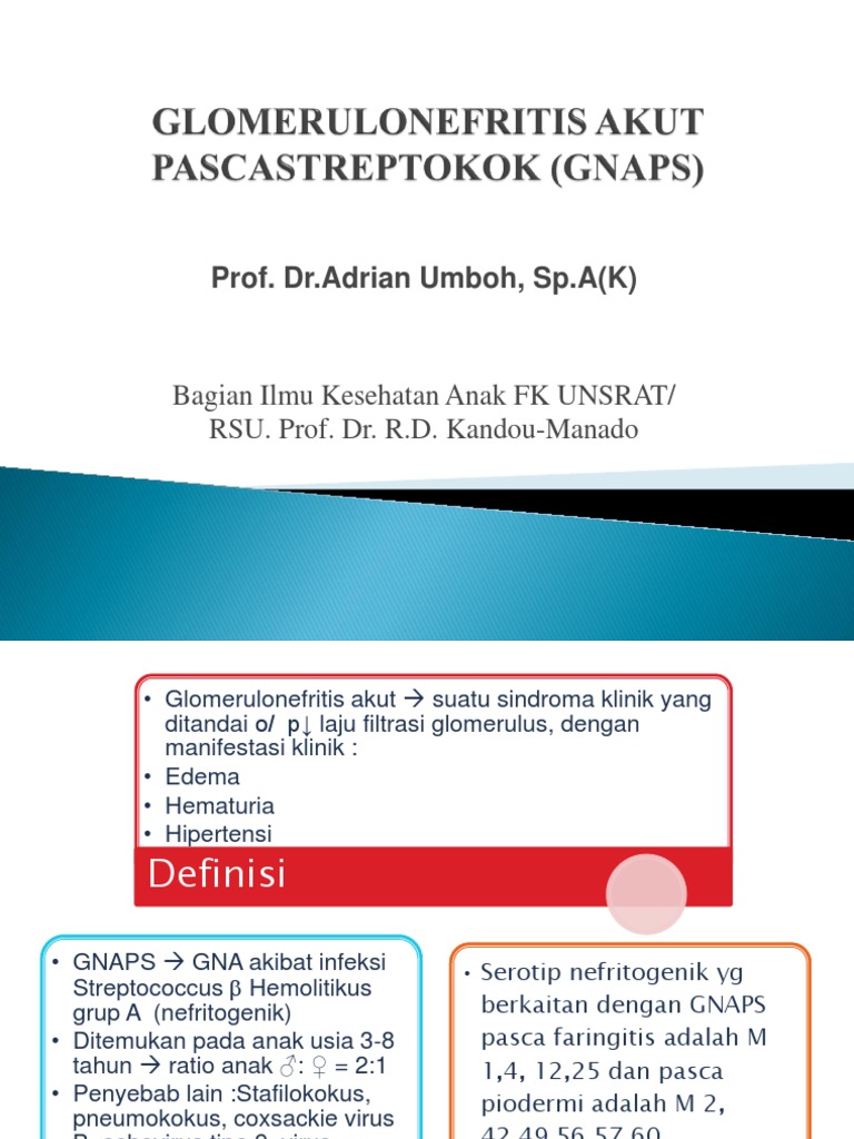 Glomerulonefritis Akuta Pascastreptokok (Gnaps) Js | PDF | Kesehatan ...