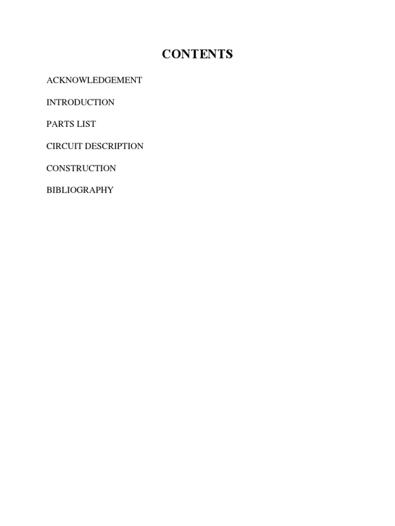 Acknowledgement Parts List Circuit Description Construction Bibliography | PDF | Rectifier ...