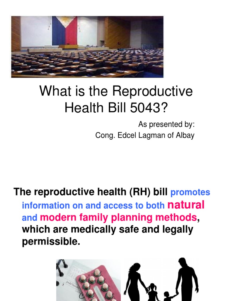 Overview of Reproductive Health Bill 5043 | PDF | Birth Control ...