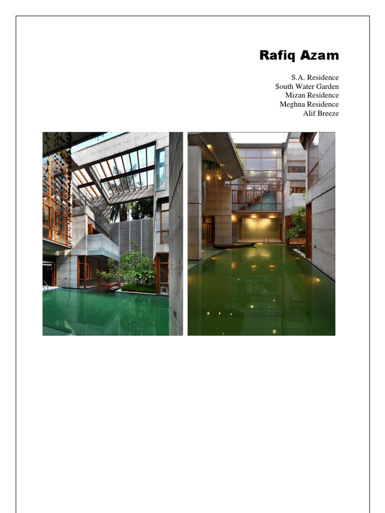 Eco Assigment - Rafiq Azam | PDF | Bangladesh | Courtyard