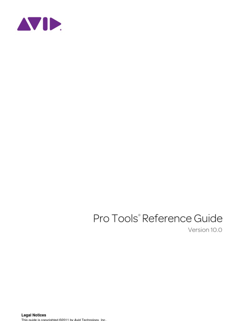 Pro Tools Reference Guide v10 73478 | PDF | Audio Electronics | Media ...