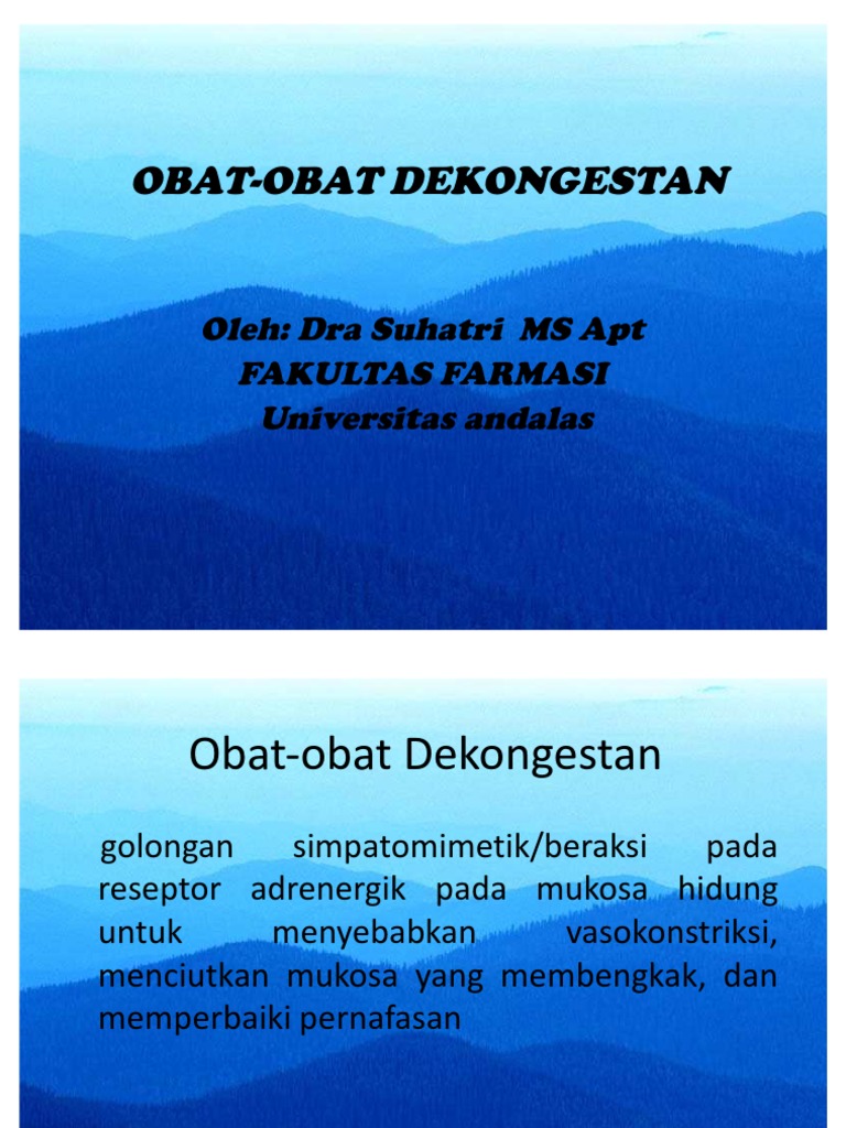 Pengertian dan Contoh Dekongestan | PDF | Pengembangan Diri