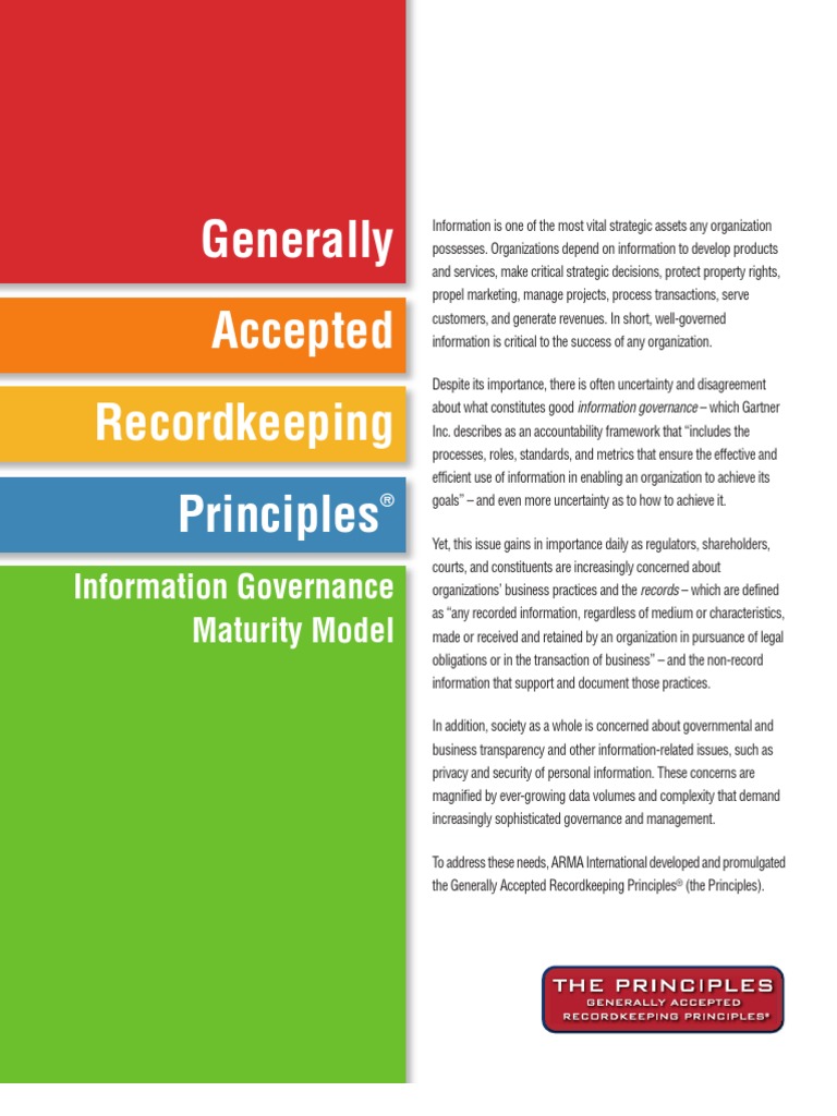 Generally Accepted Recordkeeping Principles: Information Governance ...